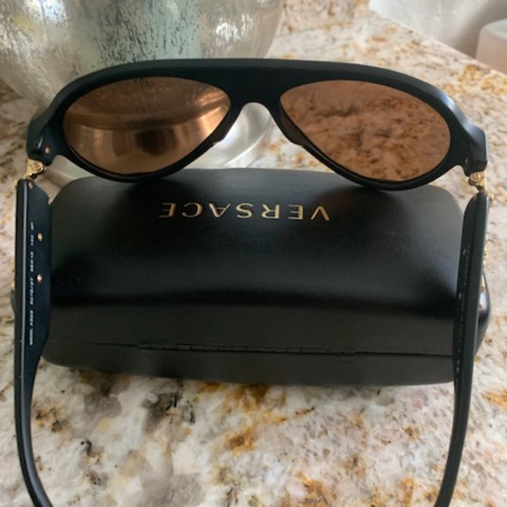 Versace Rock Icon Medusa 4323 Matte Black Gold Mirror… - Gem